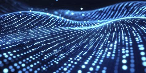 abstract blue digital background with glowing data points and binary code patterns digital