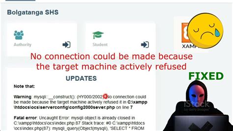 no connection could be made because the target machine actively refused