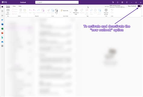 How Do I Turn On The New Outlook On My UQ Windows Computer Support My UQ The University