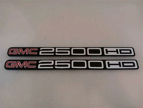 Gmc 2500 Hd Emblems Badge Decal Oem Pair Ebay