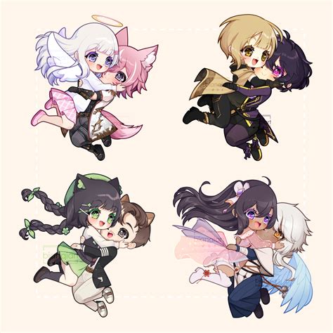 C Chibi Hug Batch 3 By Bianqiart On Deviantart