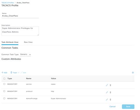 cppm adminui via cisco ise tacacs security