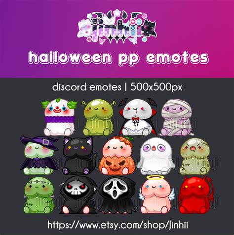 Halloween Pp Plush Emote Set Etsy