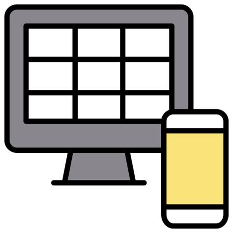 Responsive Design Generic Outline Color Icon