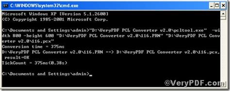 Convert Prn To Pcx And Set Page Size Via Command Line Verypdf