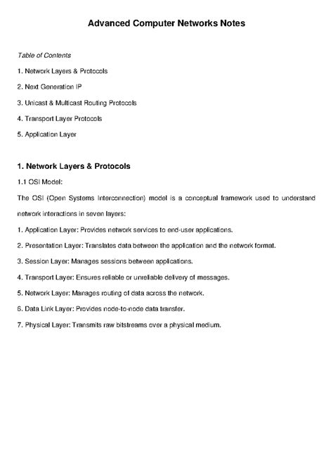 Advanced Computer Networks Final Exam Comprehensive Notes Studocu
