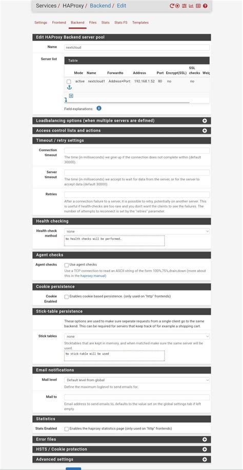 Pfsense Haproxy And Nextcloud R Pfsense