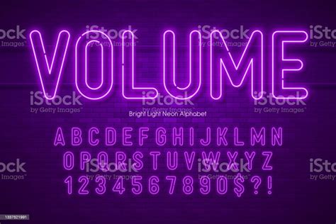 네온 라이트 3d 알파벳 여분의 빛나는 오리엔널 타입 네온에 대한 스톡 벡터 아트 및 기타 이미지 네온 형광색의 컴퓨터 글자 Istock