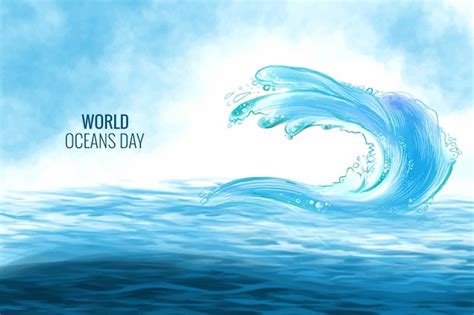 세련된 바다 바다 푸른 파도 배경 무료 벡터