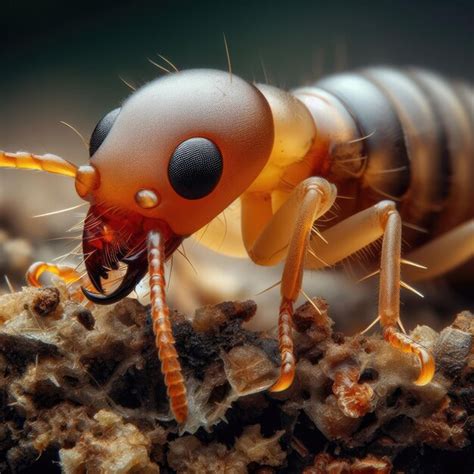 Premium Photo Termites On A Ground Macro Insect Background