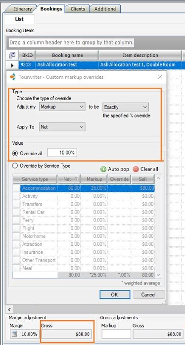 New Margin Override Fields Tourwriter Knowledge Base