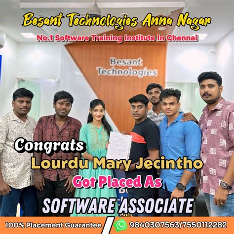 besant technologies anna nagar main office on linkedin softwareassociate besanttechnologies