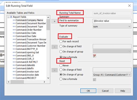 Running Total Fields Feature In Crystal Report