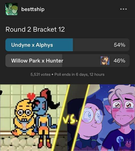 Update On The Tumblr Best Ship Bracket Rtheowlhouse