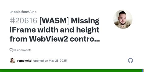 [wasm] Missing Iframe Width And Height From Webview2 Control Remove