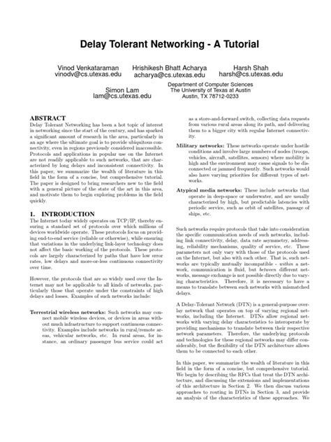 Dtn Tutorial Pdf Routing Communications Protocols