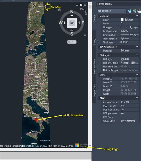wrong coordinates but correct placement in bing map background