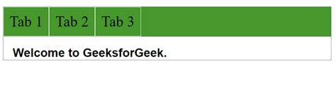 How To Create Navigable Tabs In Html Geeksforgeeks