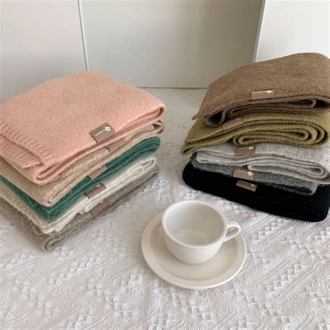 블루씨티 주문폭주 울소프트 니트 무지 숏 머플러 목도리 10color