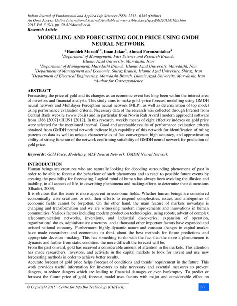 pdf modelling and forecasting gold price using gmdh neural network