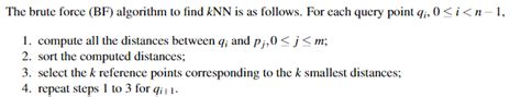 implement the bf algorithm for knn search problem
