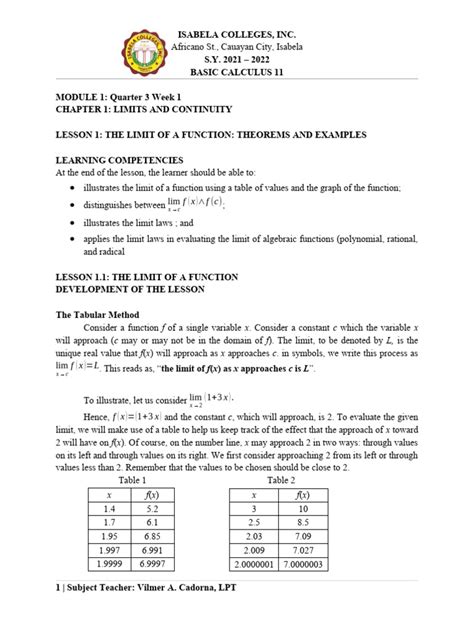 Basic Calculus 11 Pdf