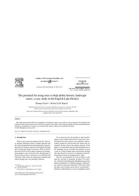 pdf the potential for using trees to help define historic landscape