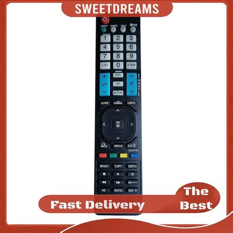 Remote Control Battery Powered Tv Television Controller Black For