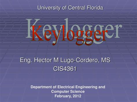 Ppt Eng Hector M Lugo Cordero Ms Cis4361 Powerpoint Presentation