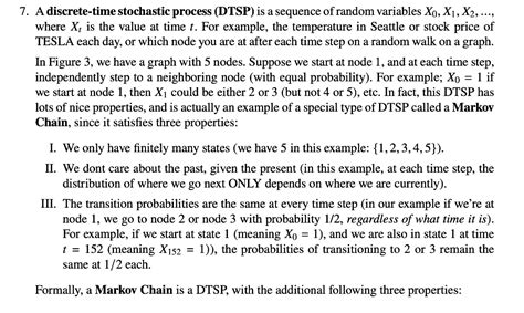 solved 7 a discrete time stochastic process dtsp is a