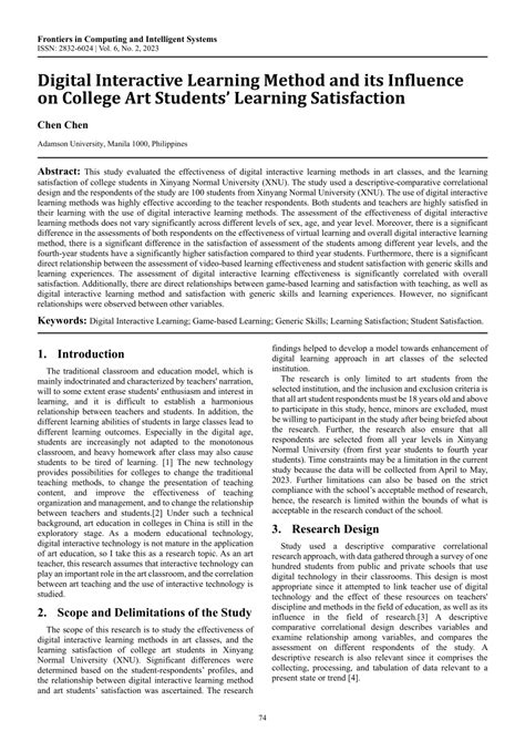 pdf digital interactive learning method and its influence on college