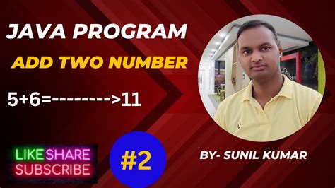 Add Two Numbers Program In Java Without User Input The Place Of