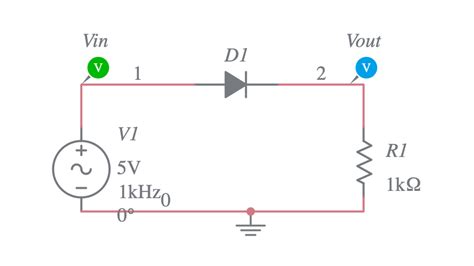 Negative Series Clipper Circuit Multisim Live