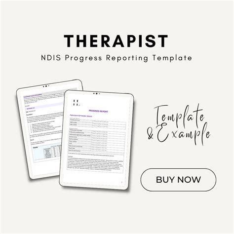 Therapist NDIS Progress Report Template Etsy