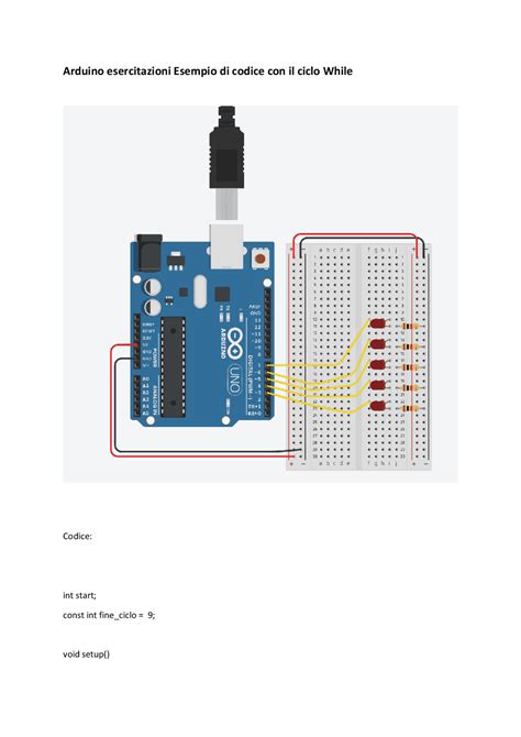 Esercitazioni Arduino Ciclo While Dispense Di Informatica Docsity