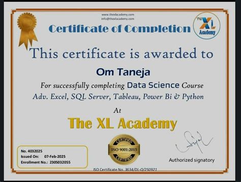 datascience learning achievement sql python powerbi tableau excel… oom taneja