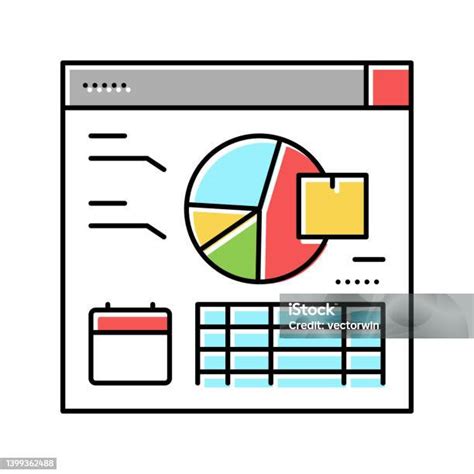 인벤토리 예측 보고서 색상 아이콘 벡터 일러스트레이션 계획에 대한 스톡 벡터 아트 및 기타 이미지 계획 고객 금융 Istock