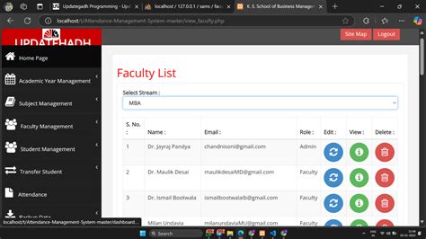 attendance management system using php and mysql free source code