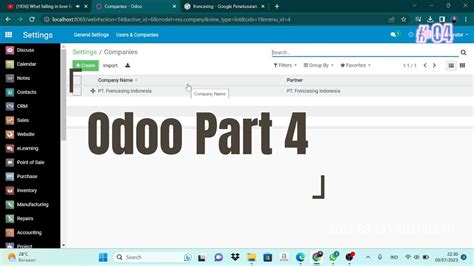 Odoo Part 4 Menambahkan User Companies Set And Accounting Sales