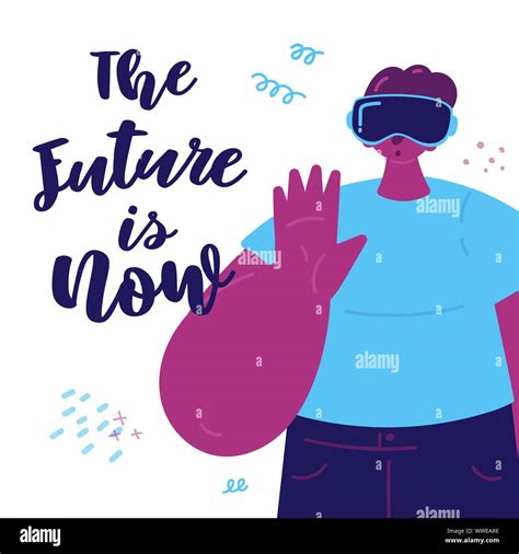 Enthusiastic Man Using A Virtual Realityvr Headset Stock Vector Image And Art Alamy