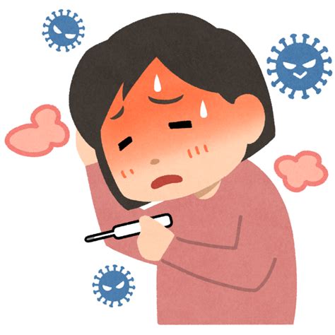 インフルエンザ・風邪のフリーイラスト素材 無料のイラスト素材 タダ絵