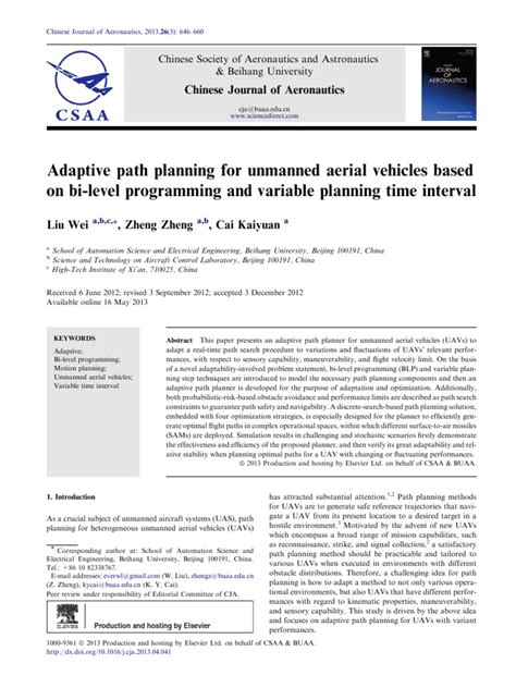 Adaptivepathplanningforunmannedaerialvehicle Pdf Unmanned