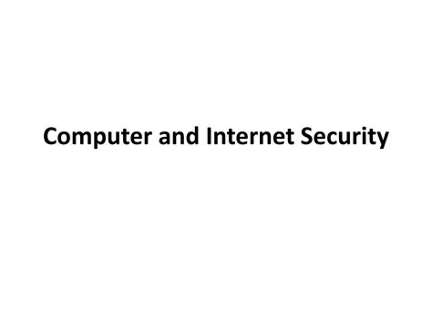 PPT Computer And Internet Security PowerPoint Presentation Free Download ID 4131963