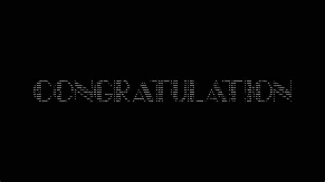 Congratulation Ascii Animation On Black Background Ascii Art Code