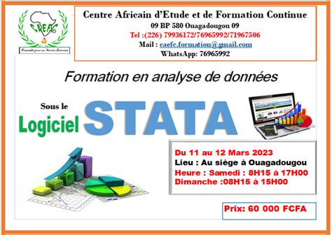 Analyse De Données Statistiques Sous Le Logiciel Stata Bazarafrique