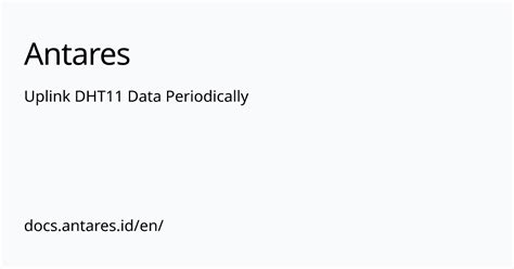 Uplink Dht11 Data Periodically Antares