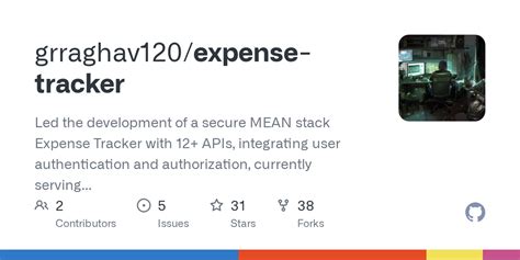 Github Grraghav120expense Tracker Led The Development Of A Secure