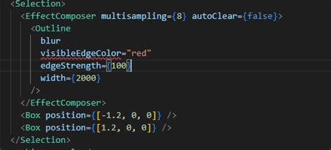 Type Error About Visibleedgecolor When Using Outline · Issue 187 · Pmndrsreact Postprocessing
