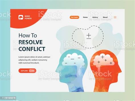 How To Resolve Conflict Web Template Stock Illustration Download Image Now Text Abstract