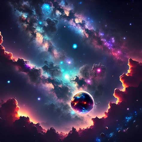 An Impression Of Deep Outer Space Generated By Ai Stock Illustration